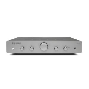 cambridge audio axa25-25 watt separate integrated stereo amplifier hifi system featuring tone and balance control with front aux input - lunar grey