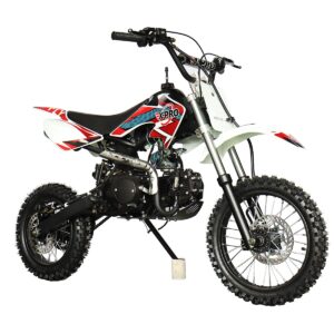 x-pro 125cc kids dirt bike pit bike youth dirt pit bike with 4-speed manual transmission zongshen engine,big 14"/12" tires，red