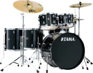 tama imperialstar complete drum set - 6-piece - hairline black