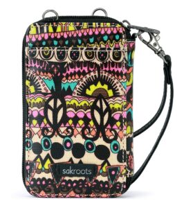 the sak women's artist circle wristlet (o/s, neon one world)