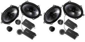 kicker 2 pairs 46css684 6x8 450w car component speakers w/ 0.75" tweeters css68