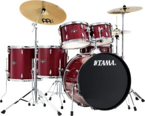 tama imperialstar complete drum set - 6-piece - candy apple mist