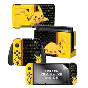 controller gear skin & screen protector set - pokemon - pikachu set 1