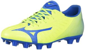 mizuno unisex rebula iii select soccer shoe, safety yellow-blue, 11 us men