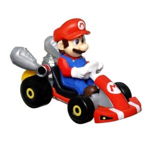 hot wheels gbg26 mario kart 1:64 die-cast mario with standard kart vehicle