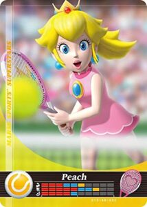 nintendo mario sports superstars amiibo card tennis peach for nintendo switch, wii u, and 3ds