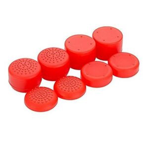 analog controller raised thumb stick grips thumbsticks joystick cap cover for ps4, ps3, switch pro, xbox one, xbox 360, wii u, ps2 controller (pack of 8 pcs red)