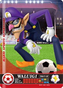 nintendo mario sports superstars amiibo card soccer waluigi for nintendo switch, wii u, and 3ds