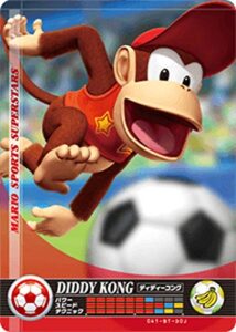 nintendo mario sports superstars amiibo card soccer diddy kong for nintendo switch, wii u, and 3ds