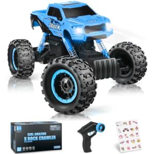 double e 1/12 scale remote control monster trucks - 2.4ghz off road rc trucks, toys gifts for boys age 6-10