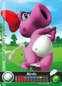 nintendo mario sports superstars amiibo card golf birdo for nintendo switch, wii u, and 3ds