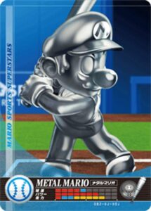 nintendo mario sports superstars amiibo card baseball metal mario for nintendo switch, wii u, and 3ds