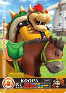 nintendo mario sports superstars amiibo card horse racing bowser for nintendo switch, wii u, and 3ds