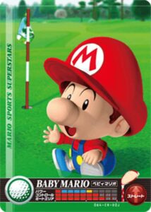 nintendo mario sports superstars amiibo card golf baby mario for nintendo switch, wii u, and 3ds