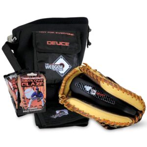 no errors webgem catchers mitt care kit. glove formation tool, reduces glove break-in time, holds glove shape, catchers essential gear, gift for baseball players- glove not included(deuce)