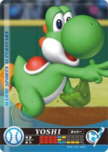 nintendo mario sports superstars amiibo card baseball yoshi for nintendo switch, wii u, and 3ds