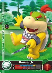 nintendo mario sports superstars amiibo card golf bowser jr. for nintendo switch, wii u, and 3ds