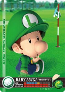 nintendo mario sports superstars amiibo card golf baby luigi for nintendo switch, wii u, and 3ds