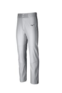 mizuno pro woven baseball pant, grey, small