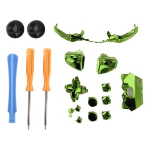 replacement buttons & tools kit for 360 joystick, 360 controller rb lt rt buttons screwdriver set(green)