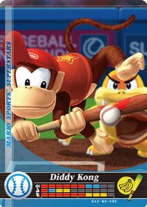 nintendo mario sports superstars amiibo card baseball diddy kong for nintendo switch, wii u, and 3ds