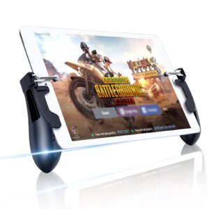 ytuomzi mobile game controller for ipad/tablets, sensitive shoot aim gamepad trigger for pubg/knives out, handgrip for tablet & smartphones