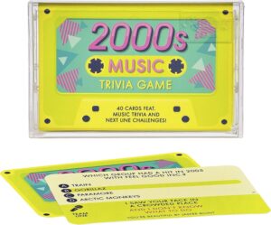 ridley’s 2000s music trivia card game – quiz game for adults and kids – 2+ players – includes 40 cards with unique questions – fun family game – makes a great gift