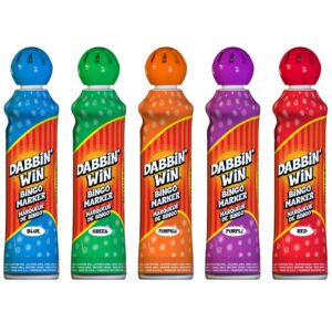 dabbin' win mini bingo ink markers 5 dauber pack