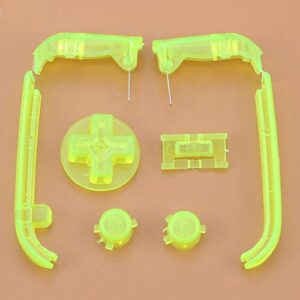 plastic dpads power on off buttons for gameboy advance a b l r buttons frame gba buttons (clear yellow)