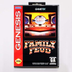 romgame family feud game cartridge 16 bit md game card with retail box for sega mega drive for genesis