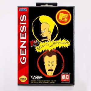 beavis & butthead game cartridge 16 bit md game card with retail box for sega mega drive for genesis