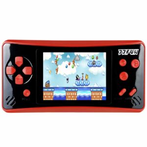 higokids electronic handheld games for kids 3.2" large screen built-in 218 classic retro video games usb rechargeable arcade gaming player system best road trip partner for boys（red）