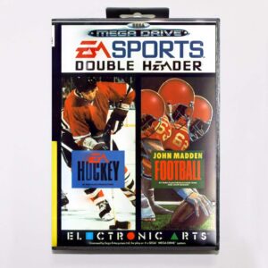 ea sports double header game cartridge 16 bit md game card with retail box for sega mega drive for genesis