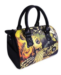 liquorbrand women's 'horror b' goth round purse handbag