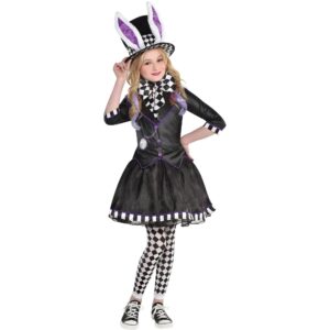 amscan girl's dark mad hatter costume | x-large (14-16) | 1 pc