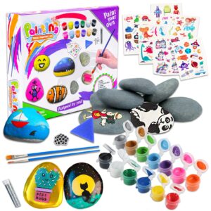 koltose by mash rock painting kit for kids - extra-large arts and crafts kit for kids, indoor and outdoor activities set for kids ages 4 – 16