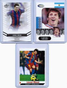 sports illustrated 3" lionel messi 2006 world cup soccer rookie card lot! rare & mint!