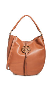 tory burch women's miller metal slouchy hobo bag, aged camello, tan, one size