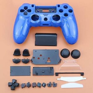 full housing shell case cover with buttons for sony playstation 4 ps4 jdm-011 jdm-001 wireless controller (blue)