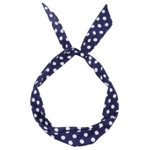 women's headbands vintage polka dot printing twisted knotted criss cross elastic scarf hair band accessories