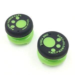 2 pcs analog joystick stick cap thumbstick thumb grip cover case for ps4 ps3 xbox one xbox 360 controller (green)