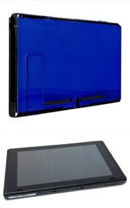 chrome blue custom console for nintendo switch (tablet only)