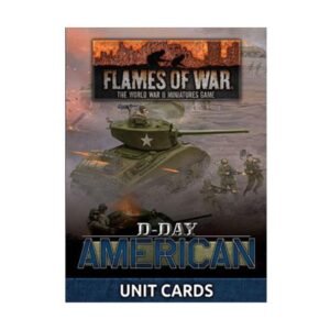 flames of war late war united states: d-day american unit cards (fw262u)