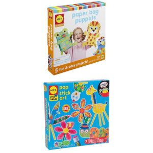 alex toys alex discover paper bag puppets little hands pop stick art craft kit