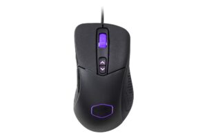 cooler master mm531 gaming mouse with 12,000 dpi optical sensor, on-the-fly dpi, 3-zone rgb and pbt buttons