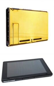 chrome gold custom console for nintendo switch (tablet only)