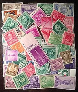 us stamp collection 50 very old mint stamps from 1930s and 1940s