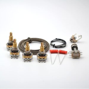 taot wiring kit for gibson les paul - long shaft - cts taot pots orange drop caps