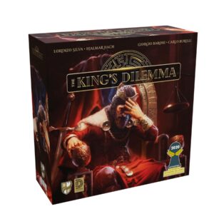 horrible guild: the king's dilemma, strategy board game, over 15 hours of unique immersive story, 3 to 5 players, 60 minute play time, for ages 14 and up