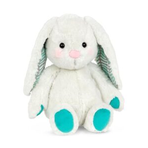 b. toys- b. softies- 12" plush bunny– soft & cuddly plush bunny – huggable stuffed animal rabbit toy – washable- happy hues- peppy mint bunny- 0 months +